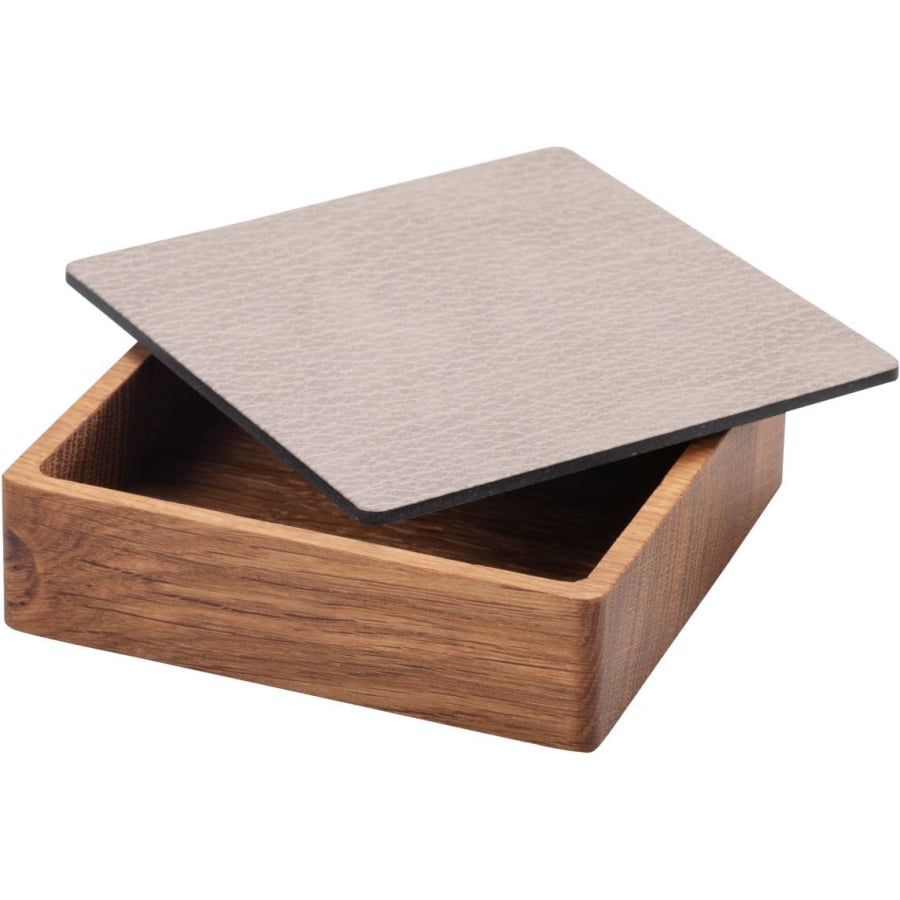 Lind DNA Wood Box & Lid SQUARE Bull Oak Holzkiste mit Deckel | AMBIENDO